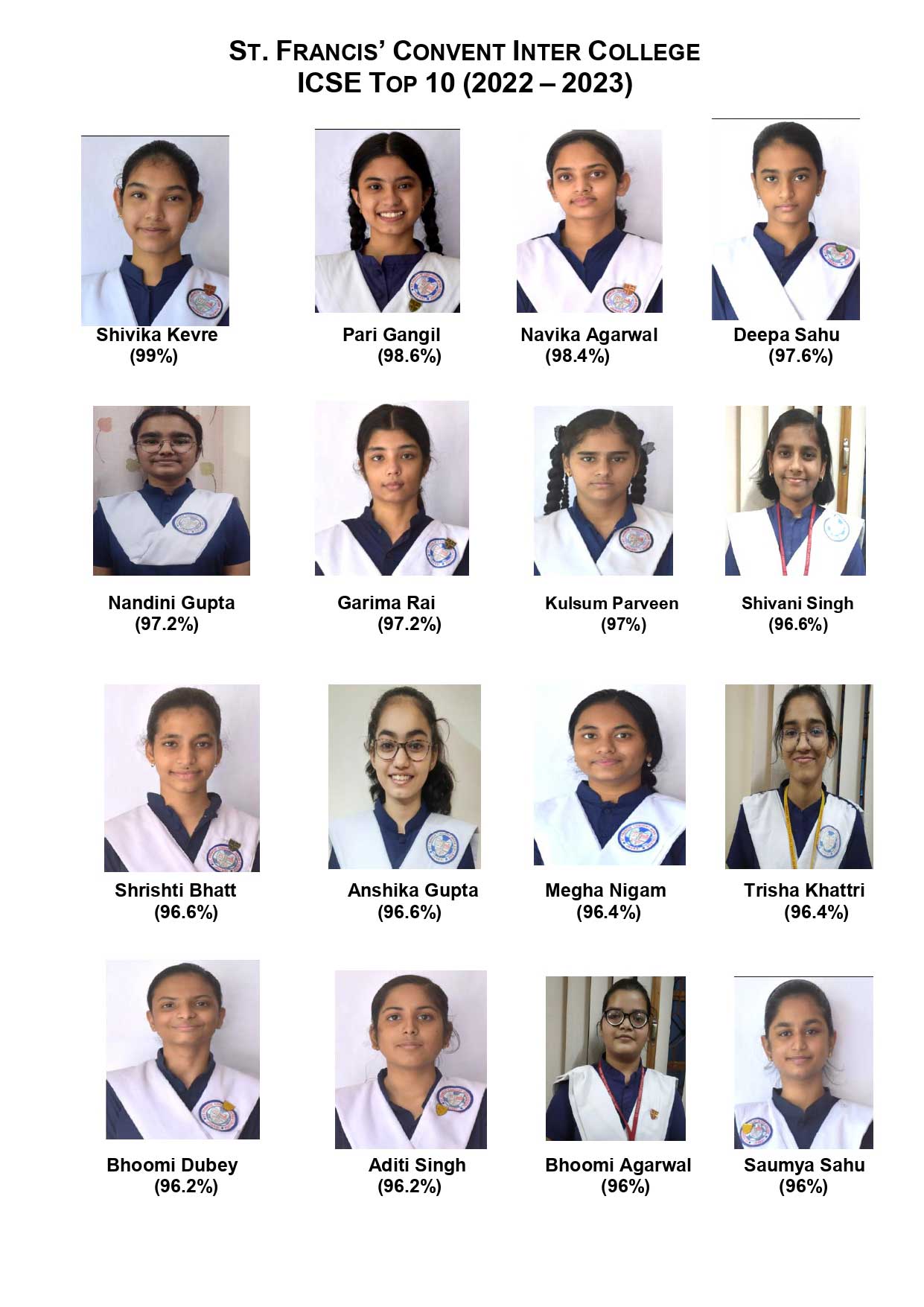 ST. FRANCIS' CONVENT INTER COLLEGE | POWERED BY: TELEIOS INFOTECH