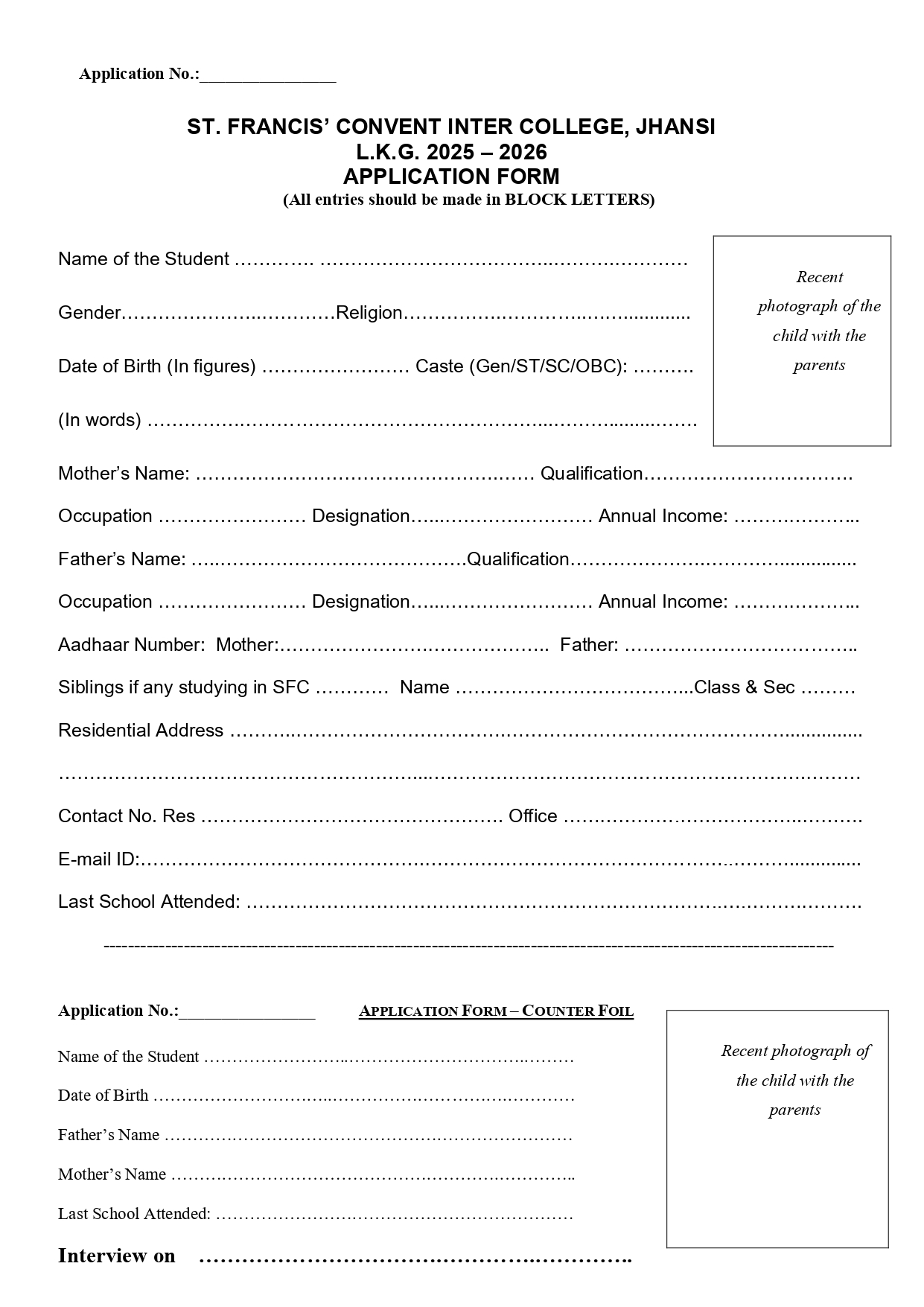 ST. FRANCIS' CONVENT INTER COLLEGE | POWERED BY: TELEIOS INFOTECH